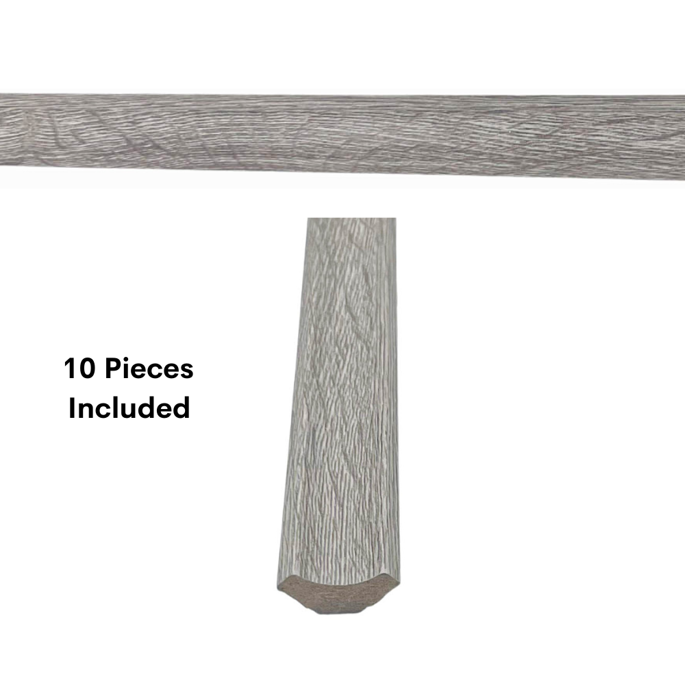 Light Brushed Grey Oak Scotia Beading Floor Edging Strip 10 Pieces 2.4m ...