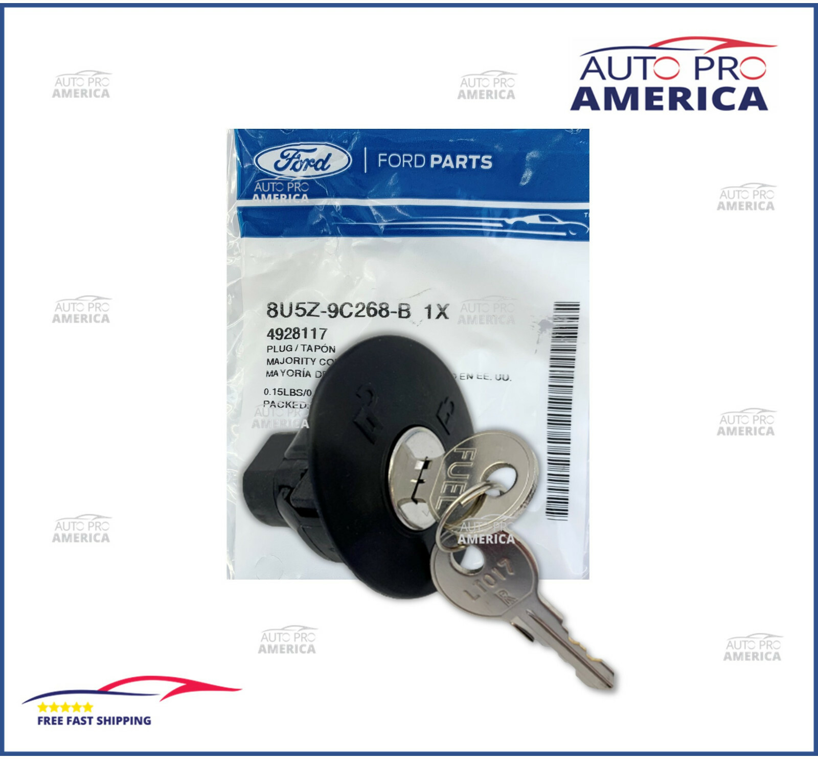 OEM FORD Locking Fuel Tank Filler Cap with 2 Keys 8U5Z9C268B GENUINE ...