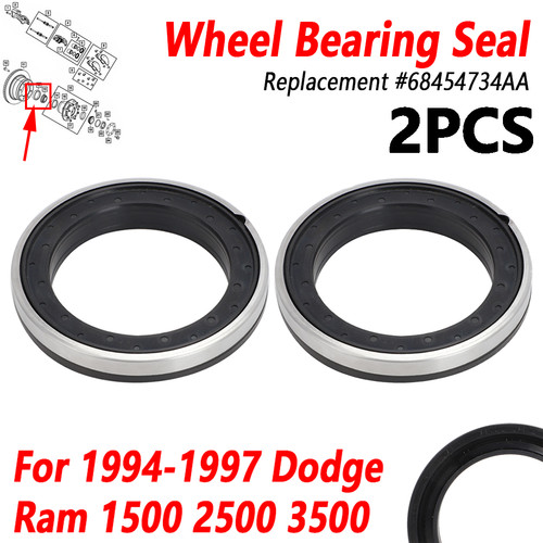 2X Wheel Bearing Seal Kit #68454734AA For 19-24 Dodge RAM 3500 4500 ...