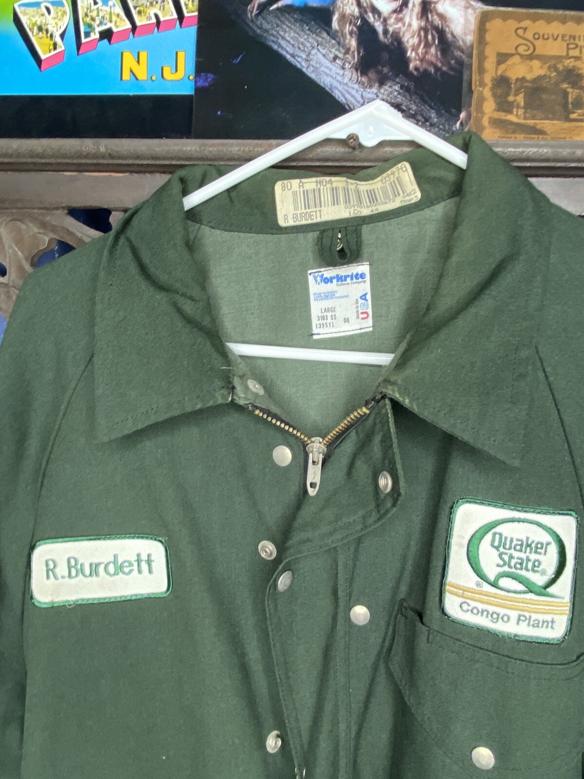 Vintage 1970s Quaker State Congo Plant Work Jacket Bl… - Gem