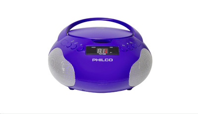 Philco Portable CD Player Boombox with Speakers and AM FM Radio Purple ...