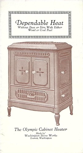 Vintage Olympic Cabinet Heater Brochure Washington Stove Works Everett ...