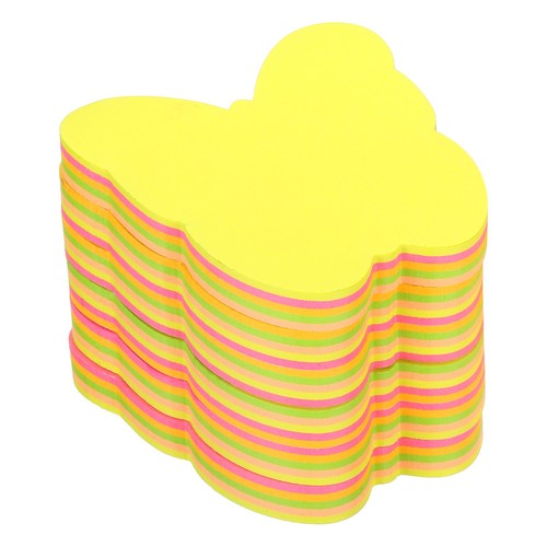 6Pcs 2.7"x2.7" Butterfly Shape Sticky Notes, 100 Sheets/Pad Memo Pads ...