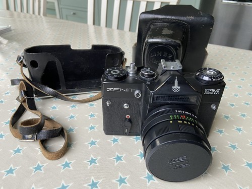ZENIT EM 1 Moscow 1980 Olympics Edition 35mm SLR Camera + Helios 44M ...