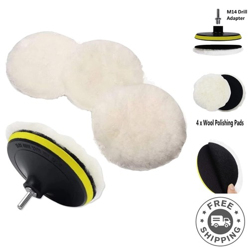 Lightweight 6 Inch Wool Polishing & Buffing Pads - Easy Hook & Loop ...