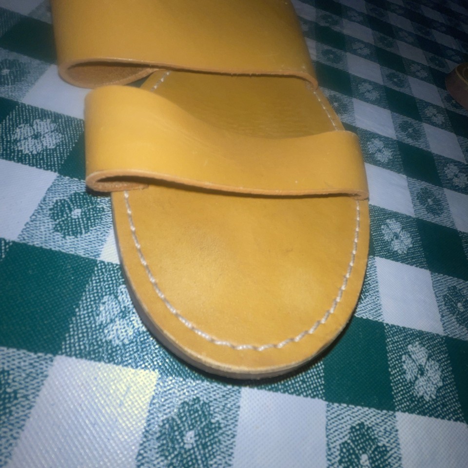 MADEWELL Women’s “Boardwalk” Maize/Dark Yellow Double-Strap Slide ...