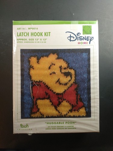 New Disney Home Huggable Pooh Latch Hook Kit 13" X 13" Sealed | eBay