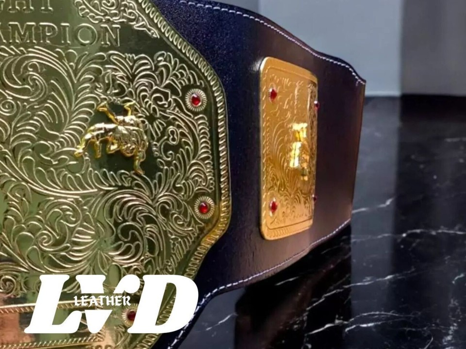 New World Tag Team Screech Logo Wrestling Championship Belt 2mm Brass ...