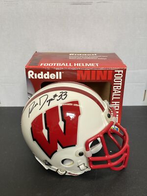 Ron Dayne Signed Mini Helmet Autograph Riddell Wisconsin NCAA Heisman ...