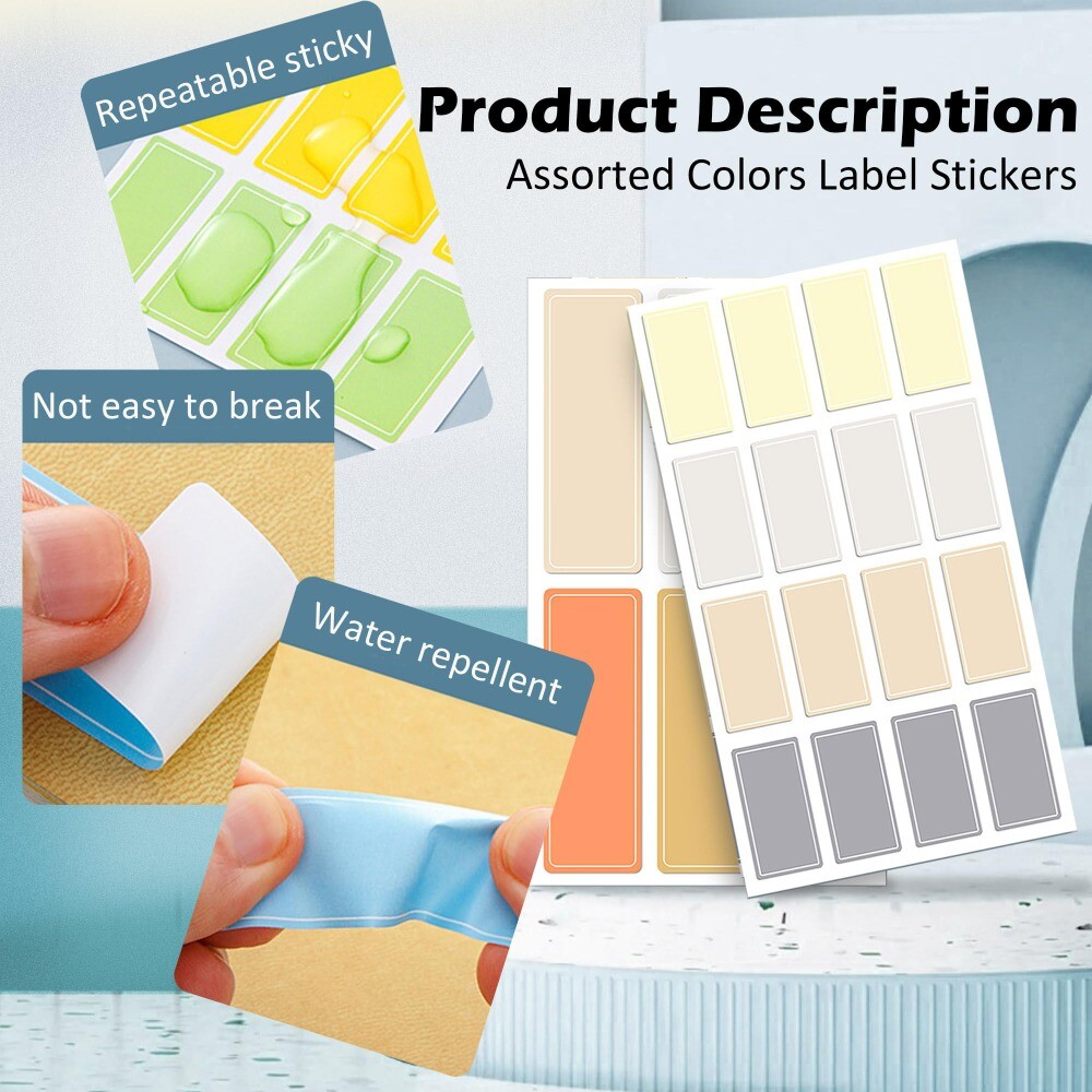 Colorful Name Stickers Self Adhesive Filing Envelops Tags Name Label | eBay