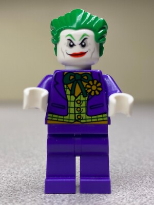 LEGO The Joker Minifigure sh005 wearing lime green vest DC Super Heroes ...