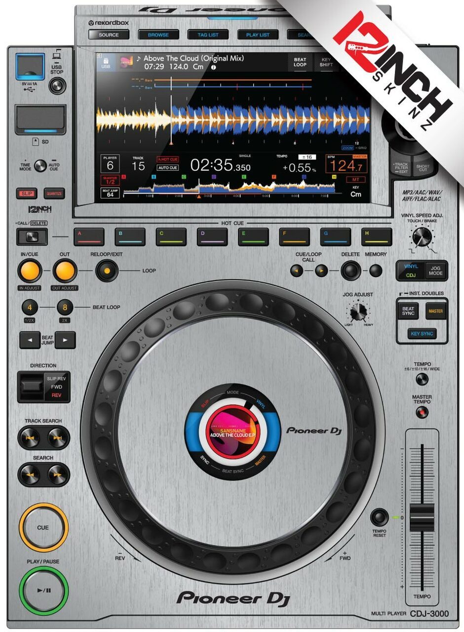 Pioneer CDJ-3000 Skin - brushed silver (pair) | eBay