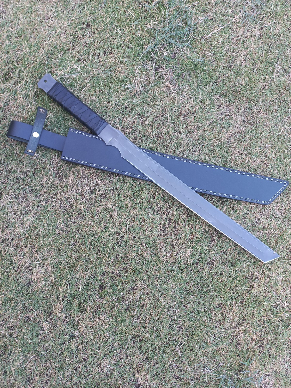 27" Custom Handmade D2 TOOL Steel Hunting Zombie Tool THE KATANA SWORD ...