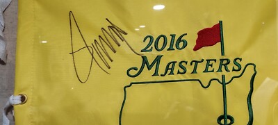 President Donald Trump Signed Autograph Augusta National Masters Golf ...