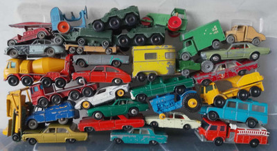 ORIGINAL VINTAGE DIECAST TOY JOB LOT LESNEY MATCHBOX MOKO CARS TRUCKS ...