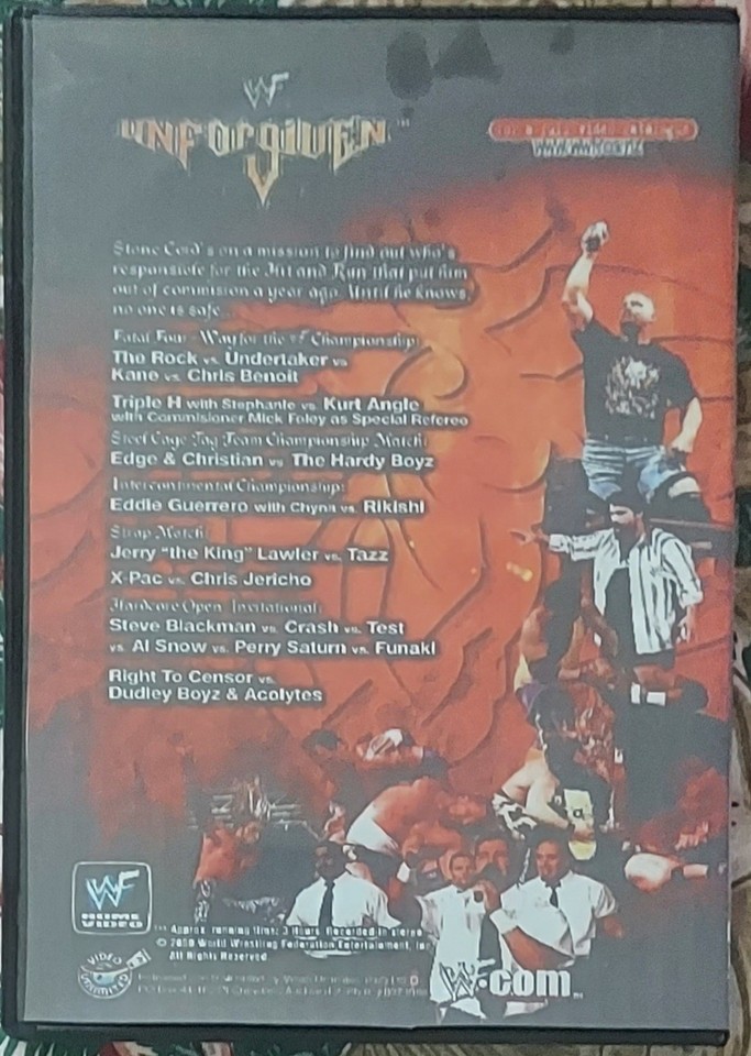WWF UNFORGIVEN 2000 DVD | eBay