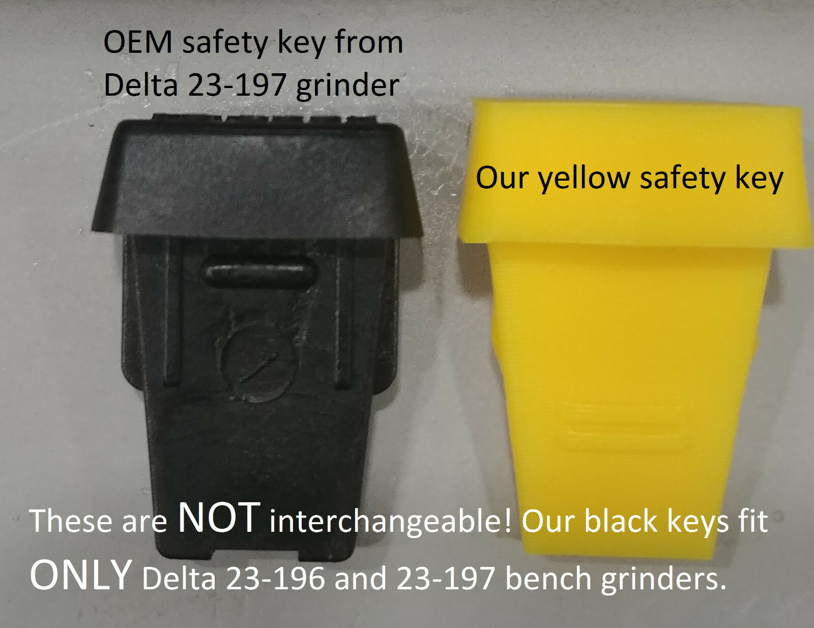 Set of 3 Replacement Switch Keys for Sears Delta JET SawStop others | eBay