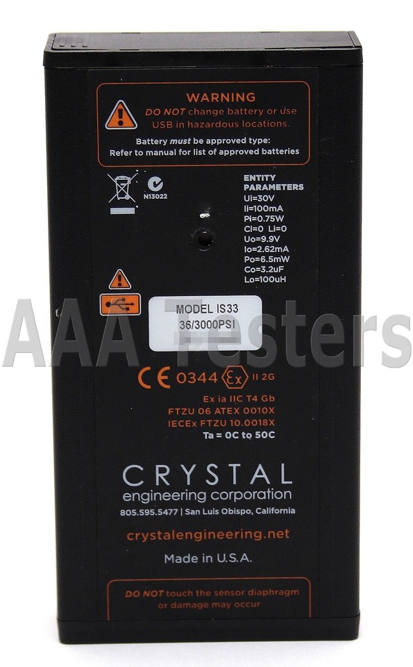Crystal iS33-36 30 Series Gauge Pressure Measurement Calibrator iS33-36 ...