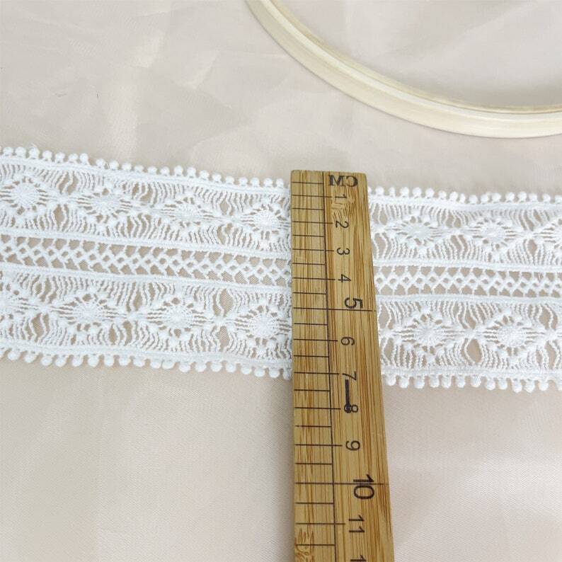 Symmetry Geometry Cotton Lace Trim Circle Dots Borders Crafts Trim 2 ...
