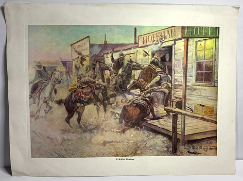 "IN WITHOUT KNOCKING." Art Print. CHARLES. M. RUSSELL 1909 | eBay
