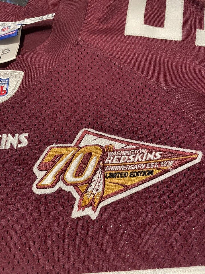 Vintage Reebok NFL Washington Redskins Chris Hanburger 70th Anniversary ...
