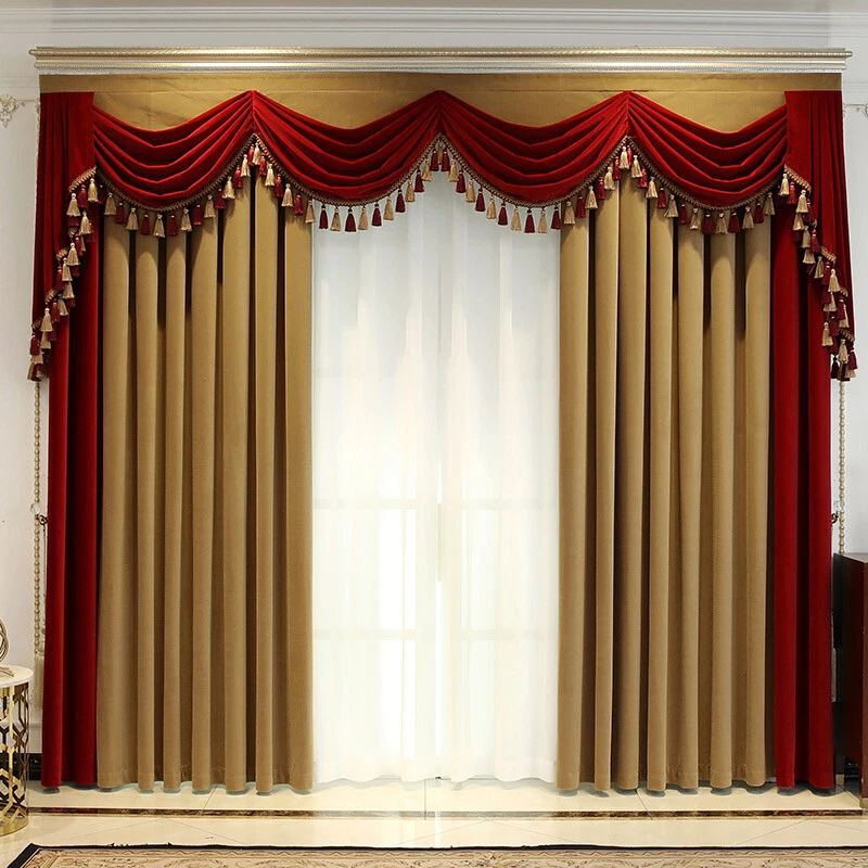 Gold And Red Curtains