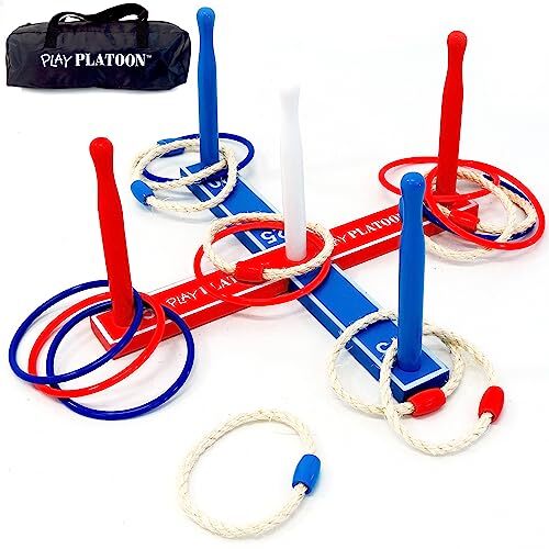 Premium Ring Toss Game Set for Kids & Adults - Includes 8 Rope & 8 ...