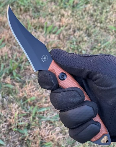 DARSON FORGE 1095 High Carbon Fixed Blade, Micarta Handle, Kydex Sheath ...