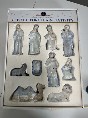 1991 Nativity Set Christmas 10 Piece Porcelain Dynasty Classics White ...