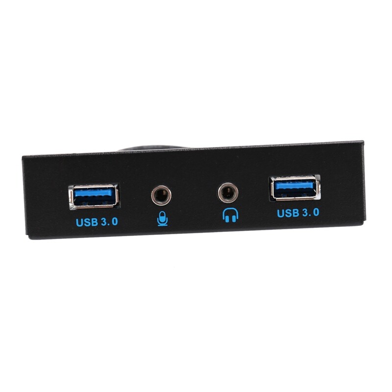 3.5'' 2 USB3.0 A Hub + Audio to 20Pin Header Floppy Front Drive Panel ...