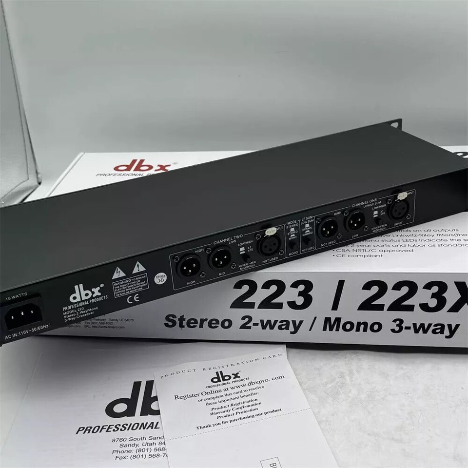 NEW DBX 223XL Stereo 2-Way/Mono 3-Way Crossover Rack Mountable US | eBay