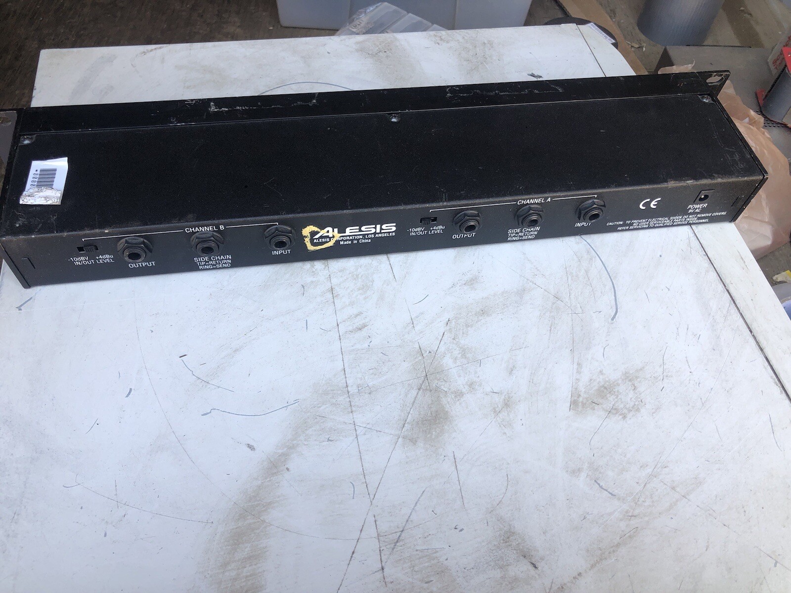 ALESIS 3630 COMPRESSOR RMS/PEA DUAL CHANNEL COMPRESSOR LIMITER WITH ...