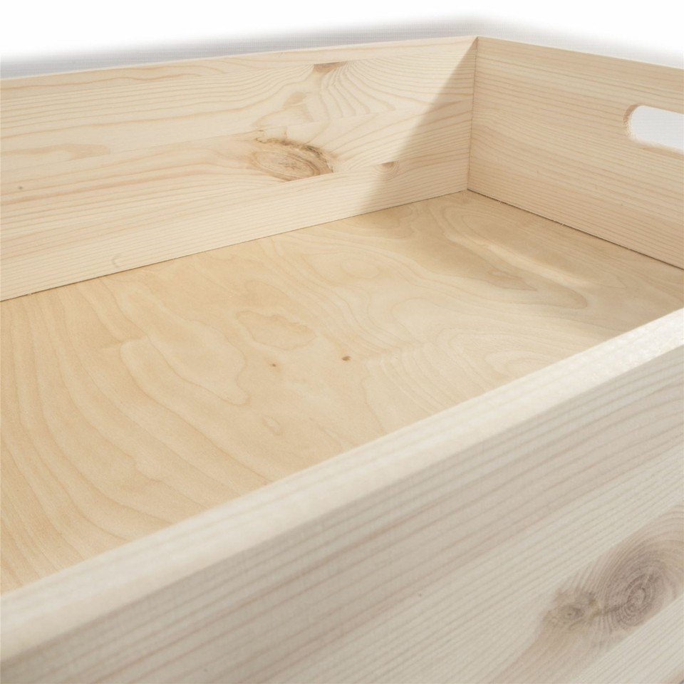 Extra Large Shallow Crate Wooden Storage Box Container with Wheels ...