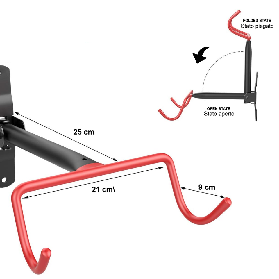 Bike Rack Mtb Support Coated In Pvc Wall Bracket | eBay UK