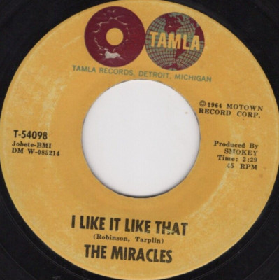 The Miracles – I Like It Like That 1964 Tamla R&B Soul Strong VG Plays ...