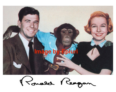 Ronald Reagan Bedtime for Bonzo Preprint Sign 8x10 | eBay
