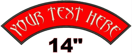 Custom Embroidered 14" Top Rocker Patch MC Biker Motorcycle Club Jacket ...