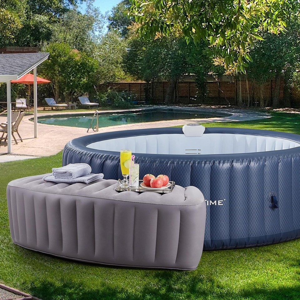 Inflatable Spa Surround Bench Hot Tub Step Spa Side Table Outdoor ...