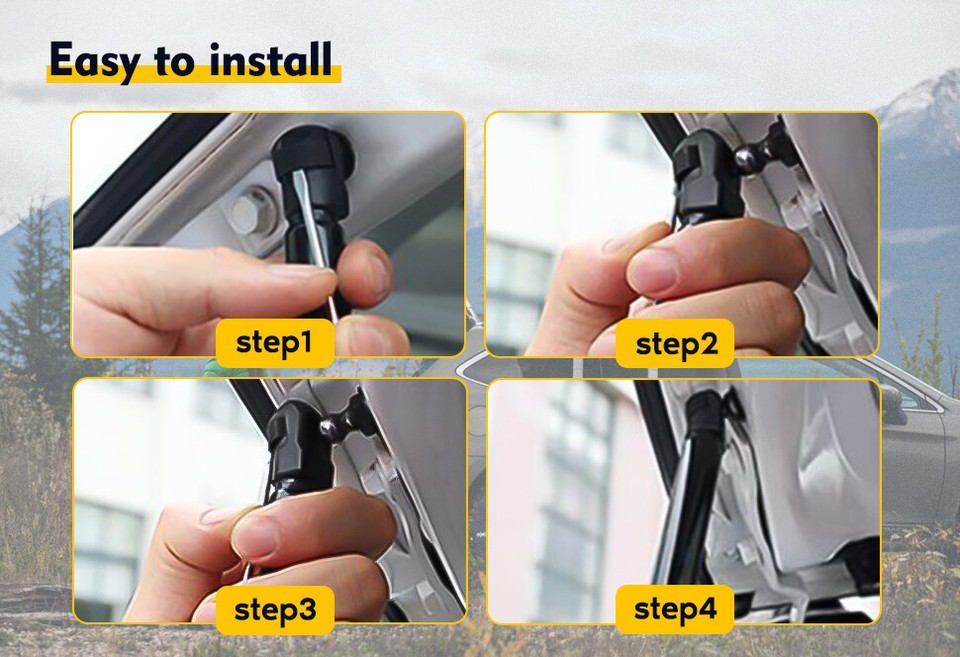 For 2009-2015 Jaguar XF Qty(2) Front Hood Lift Support Shocks Struts ...