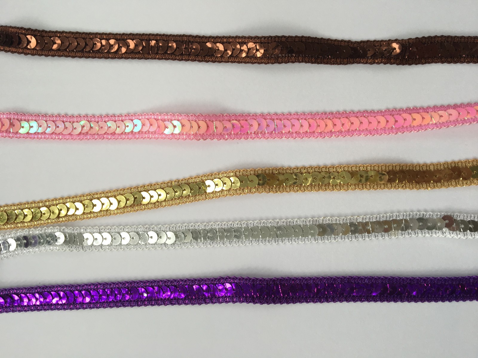 1.1 cm Wide Sequin Lace Ribbon Trim for Craft, Costumes, Dressmaking 1 ...