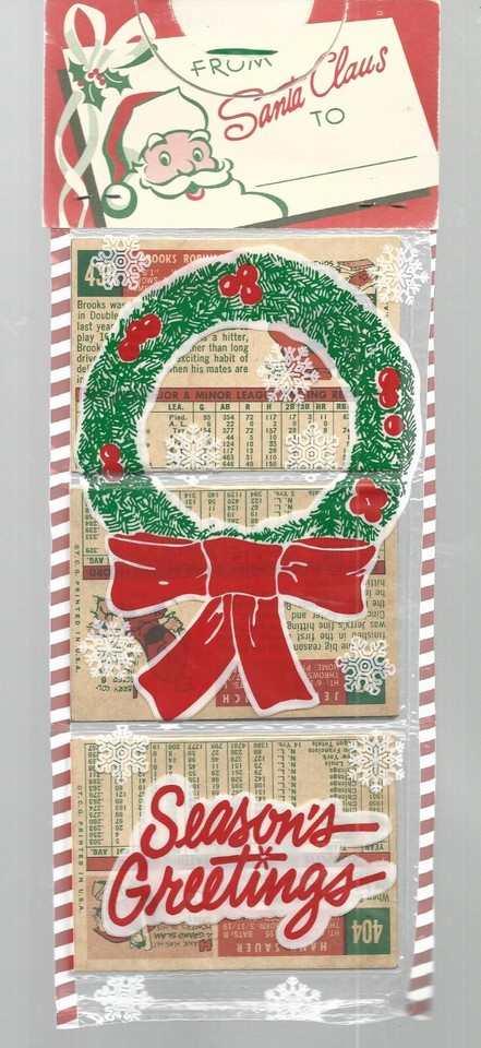 1959 TOPPS Christmas RACK PACK W/ B ROBINSON/ POSSIBLE MANTLE/MAYS ...