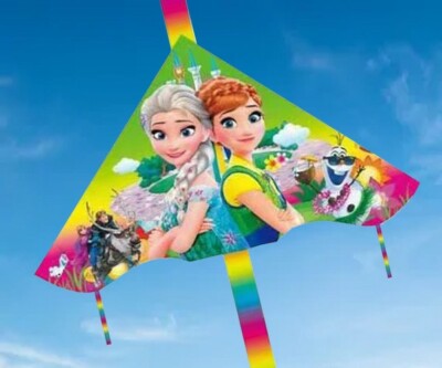 59" Disney Frozen Anna Elsa Kite Outdoor Sport free fly line k101 | eBay