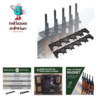 Magnetic Rifle Rack, Durable Rubber Gun Rack for Gun Storage, Magnetic ...
