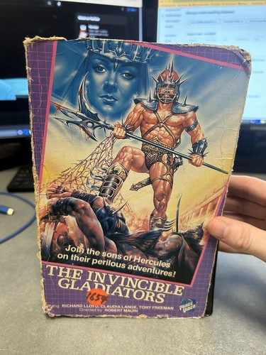 THE INVINCIBLE GLADIATORS VHS BIG BOX LIGHTNING FORCE VIDEO HERCULES ...