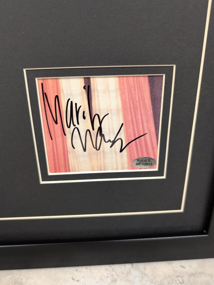 Marilyn Manson Signed 8x10 Photo Certified PAAS COA Backstage Pass ...