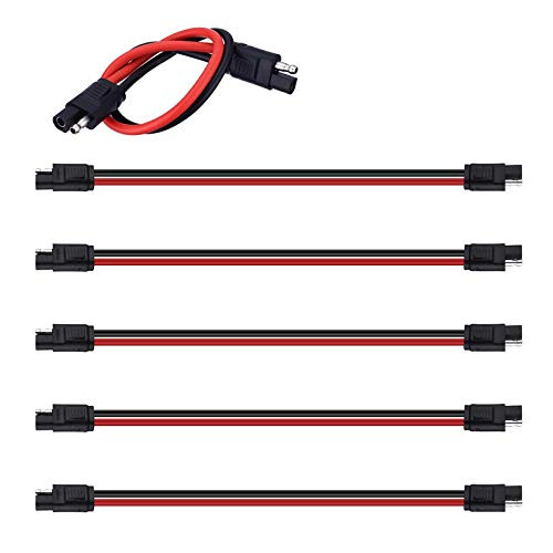 5-Pack 12" 10 Gauge 2 Pin Quick Disconnect Audiopipe Polarized Wire ...