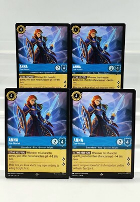 Disney Lorcana Anna - True-Hearted 138/204 Ursula's Return Super Rare ...