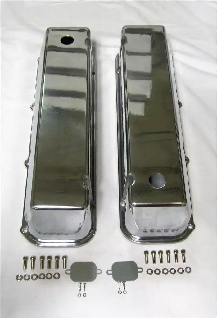 Big Block Ford Tall Polished Aluminum Valve Covers 429 460 BBF With ...