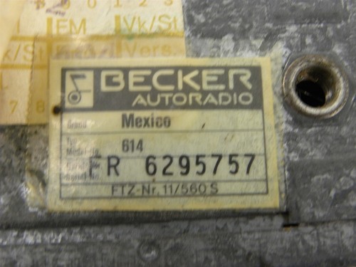 1981-1985 Mercedes-Benz 380SEL 500SEL W126 Becker 614 Mexico Cassette ...