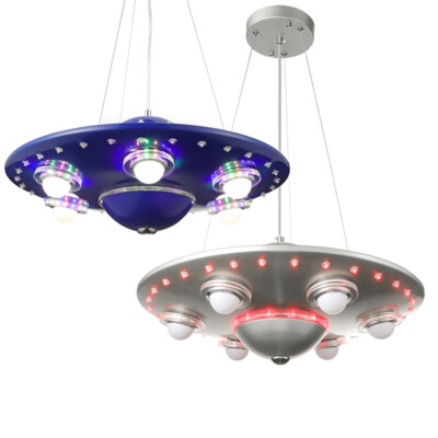 Spaceship LED Chandelier UFO Pendant Lamp Children Bedroom Ceiling ...